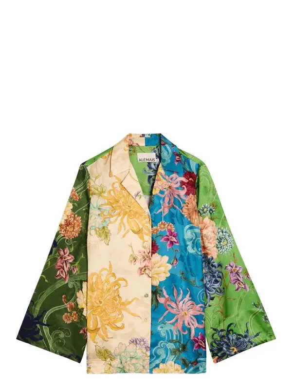 ALEMAIS Avery Floral Satin Shirt - Multicoloured