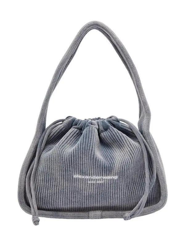 Alexander Wang Ribbed-knit Top Handle Bag - Light Blue