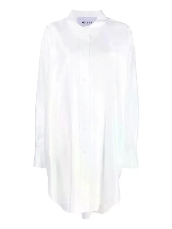 OMBRA MILANO Oversized Long-sleeve Shirt - White