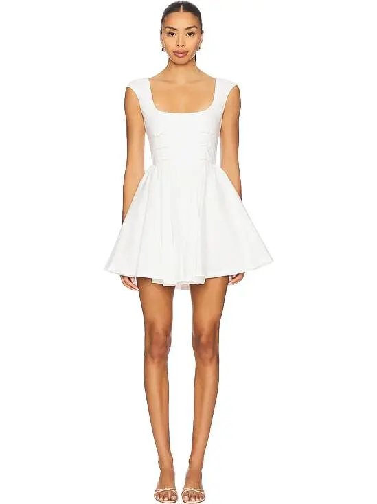 SAU LEE Holly Dress - White