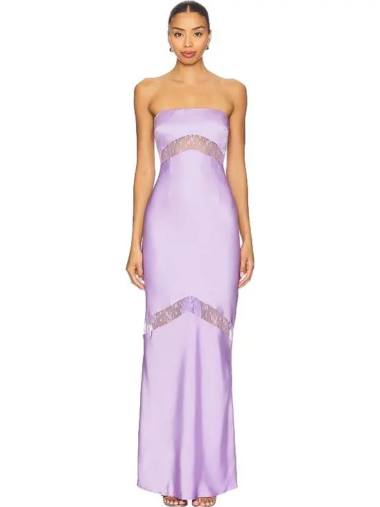 RUNAWAY THE LABEL Melrose Strapless Maxi Dress - Lilac