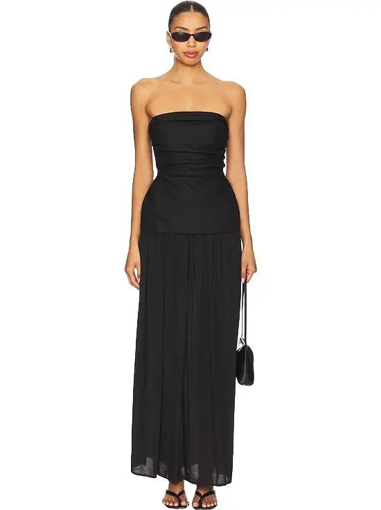 Faithfull The Brand Hedy Maxi Dress - Black