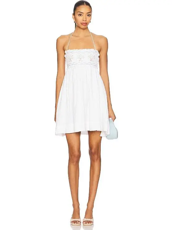 For Love & Lemons Summer Time Mini Dress - White