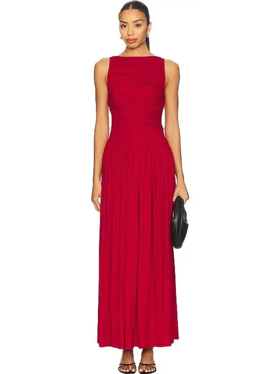 RUNAWAY THE LABEL Nalla Maxi Dress - Cherry