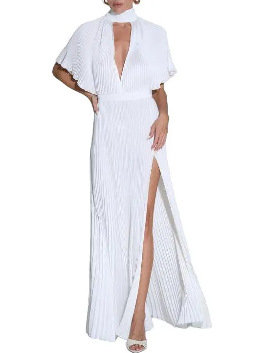 L'IDÉE WOMAN Anais Split Gown - Ivory