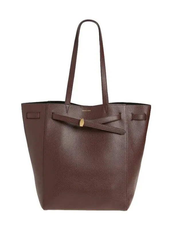 Veronica Beard Dash Leather Tote - Dark Raisin