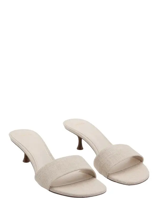 Mango Kitten Heel Sandal - Beige