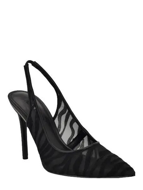 Nine West Feather Pointed Toe Slingback Pumps - Black
