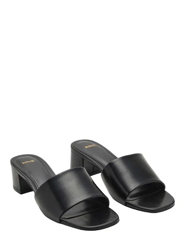 Mango Slide Sandal - Black
