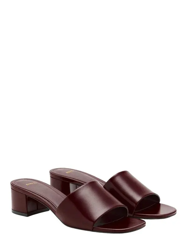 Mango Slide Sandal - Burgundy