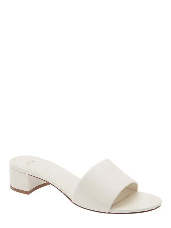 Mango Slide Sandal - White Ecru