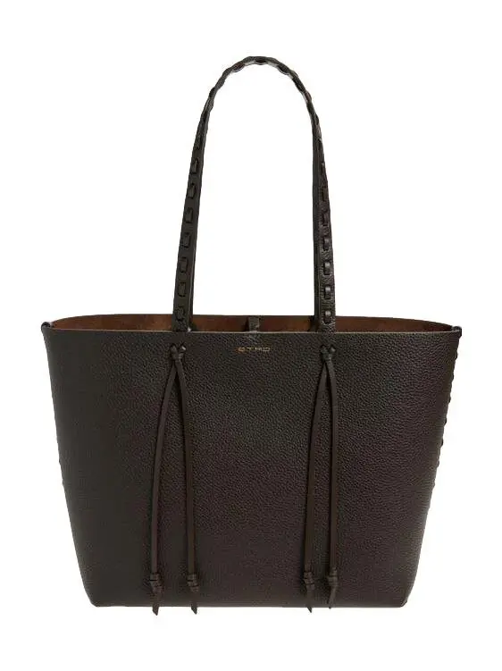 Etro Pebbled Leather Tote - Brown