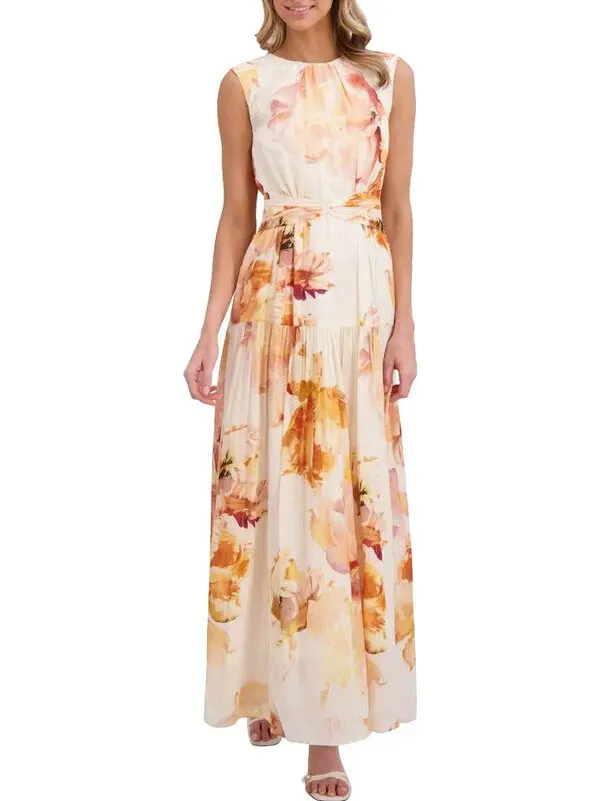 Ted Baker London Floral Maxi Dress - Spicy Orange