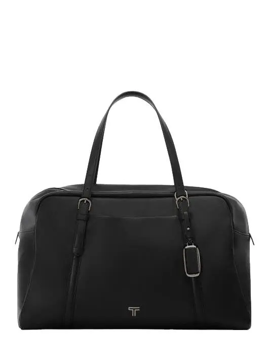 Tumi Oaklynn Leather Duffle Bag - Black/ Gunmetal