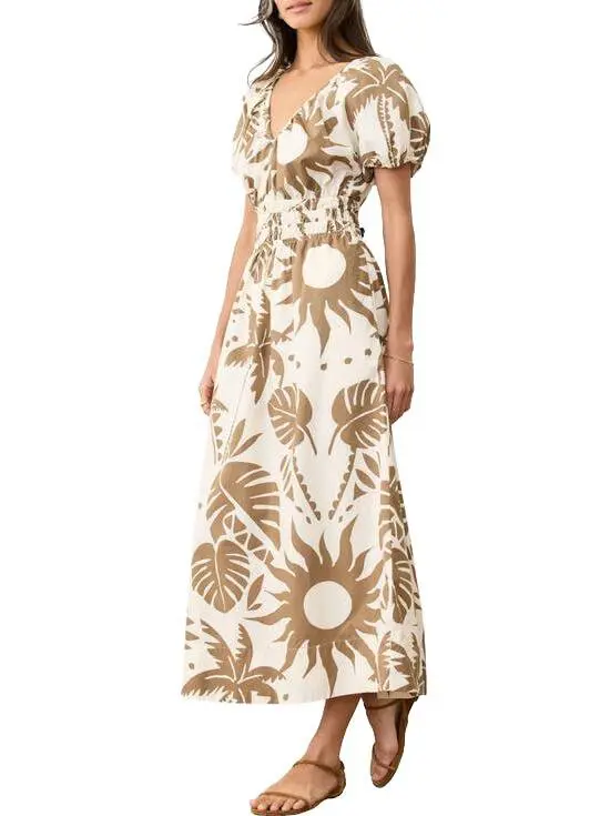 Marine Layer Emery Poplin Maxi Dress - Dusk Desert
