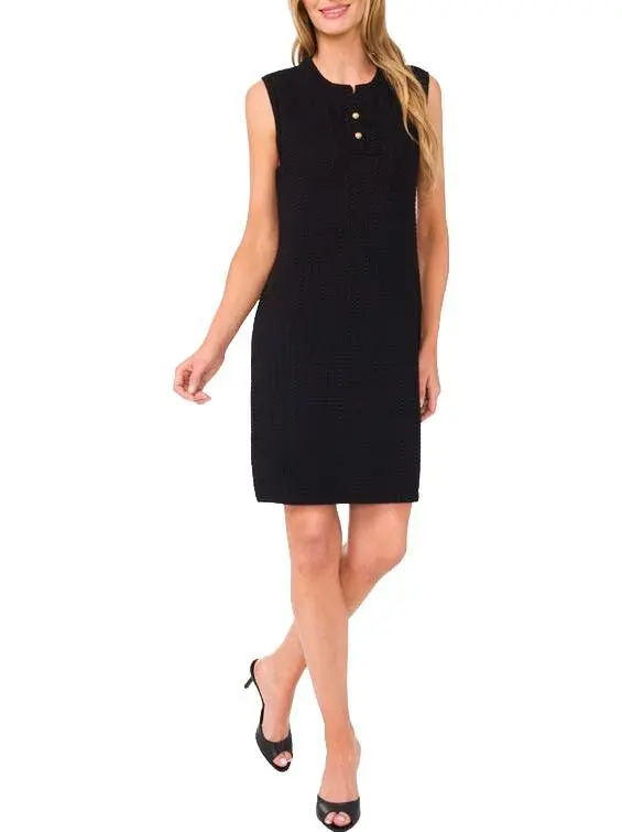 CECE DUPRAZ Sleeveless Organic Cotton Blend Sweater Dress - Rich Black