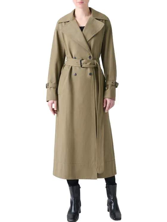 Akris Double-breasted Cotton Gabardine Trench Coat - Khaki