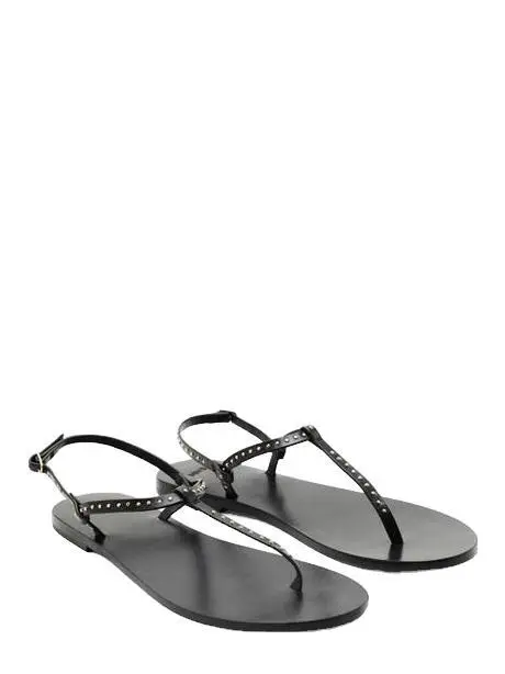 Mango Studded Slingback Sandal - Black