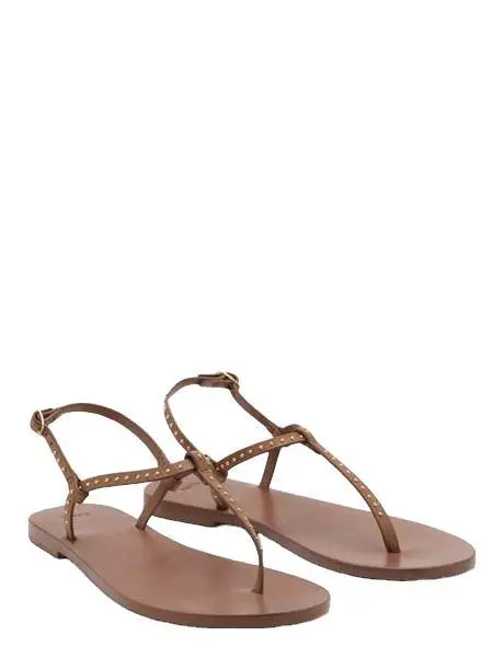 Mango Studded Slingback Sandal - Leather