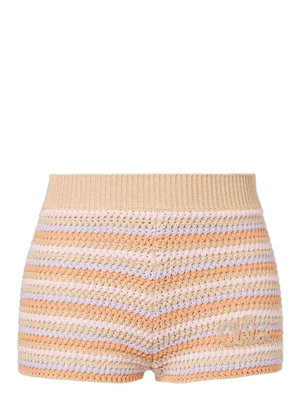 Chloé Knitted Cotton Shorts - Multicoloured