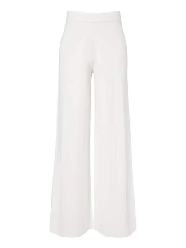 Max Mara Lama Crêpe Wide-leg Pants - White