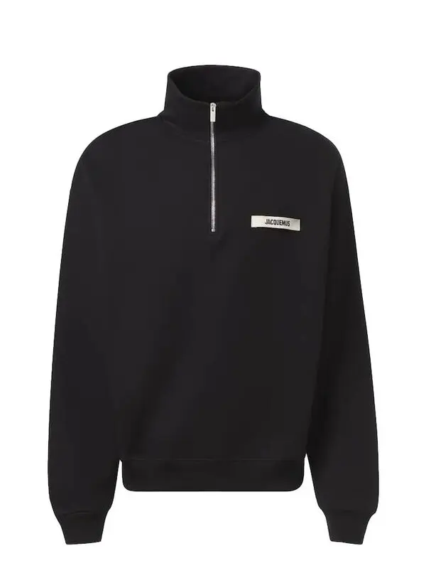 Jacquemus Gros Grain Cotton Sweatshirt - Black