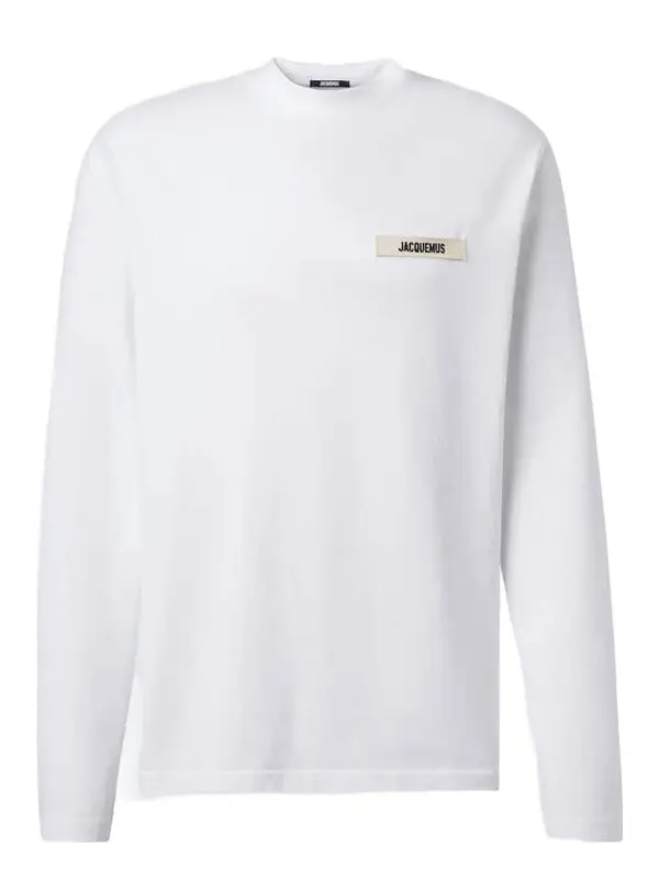 Jacquemus Gros Grain Cotton Fleece T-shirt - White