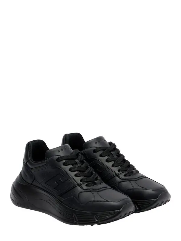 Hogan H669 Leather Sneakers - Black