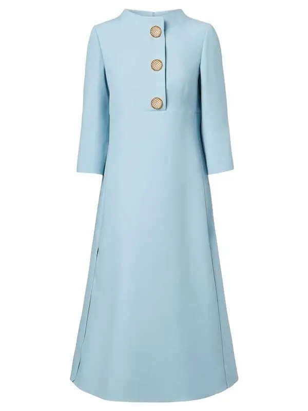 Valentino Garavani Crepe Couture Midi Dress - Blue