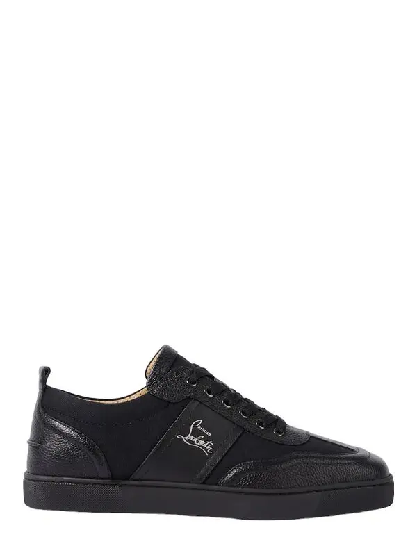 CHRISTIAN LOUBOUTIN Retero Logo Leather Sneakers - Black