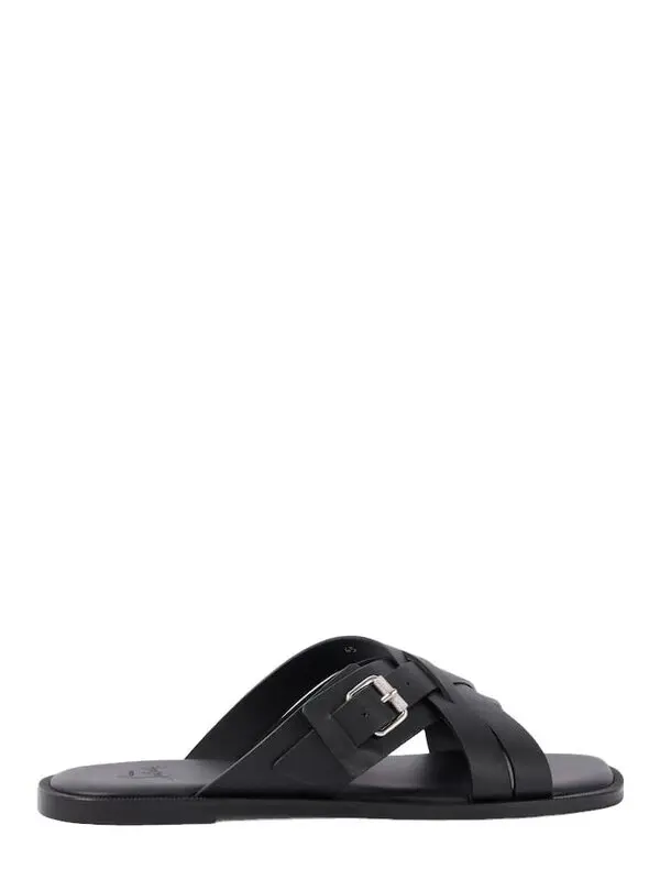 CHRISTIAN LOUBOUTIN Emircross Leather Sandals - Black