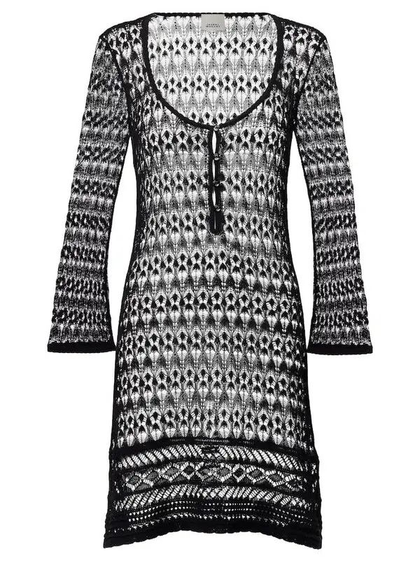 Isabel Marant Pia Crochet Minidress - Black