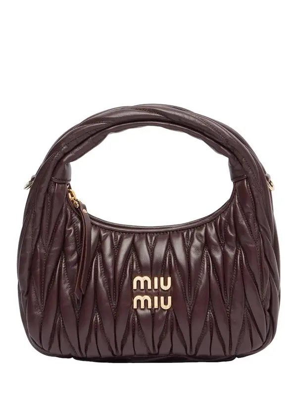 Miu Miu Wander Small Leather Shoulder Bag - Brown