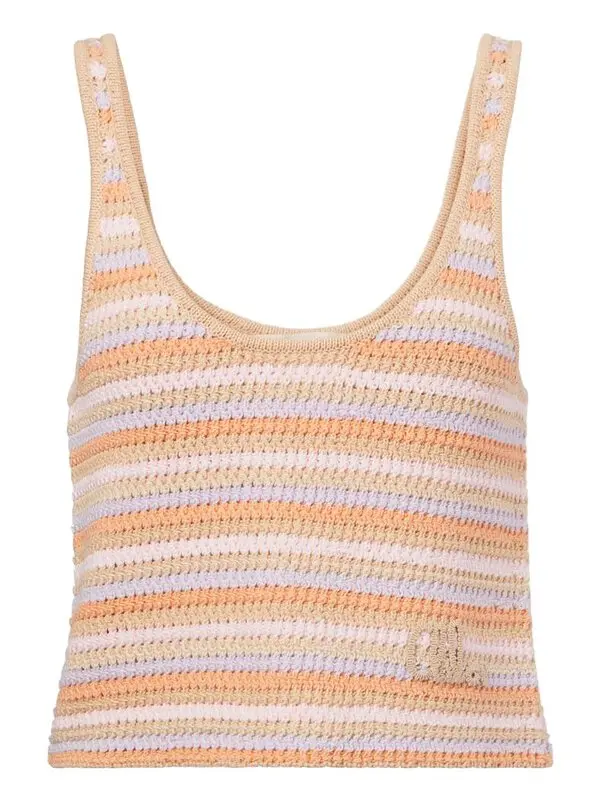Chloé Knitted Cotton Tank Top - Multicoloured