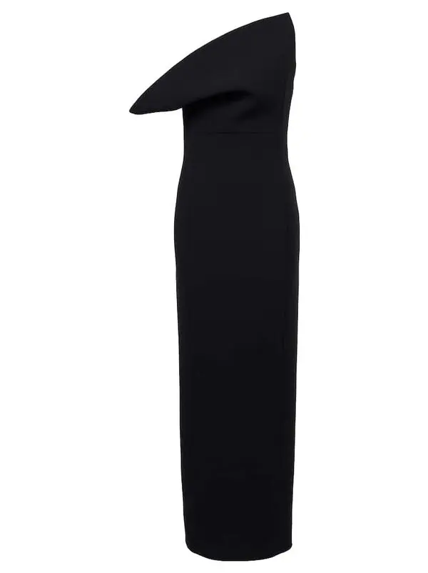 Khaite Catto Crêpe Maxi Dress - Black