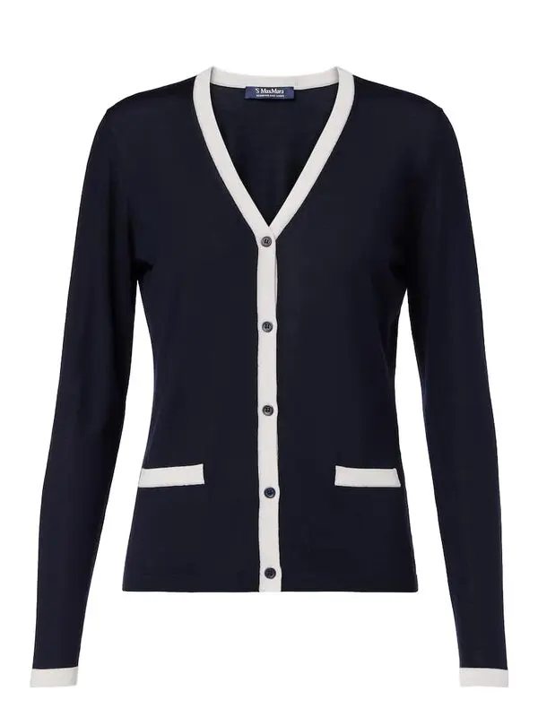 Max Mara Virgin Wool Cardigan - Black