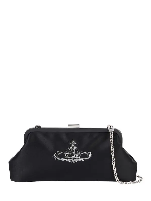 VIVIENNE WESTWOOD Dorothy Embroidered Clutch - Black