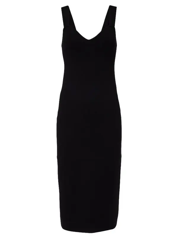 Max Mara Teak Knitted Midi Dress - Black
