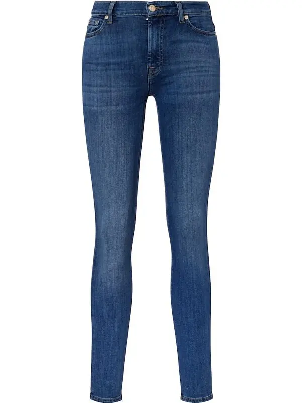 7 For All Mankind High-waist Skinny Jeans - Blue