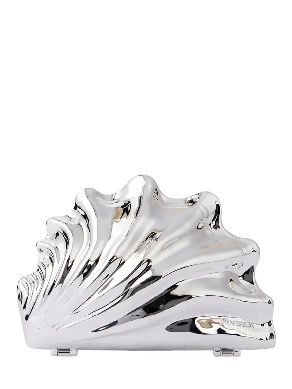 JW Anderson Shell Mini Clutch - Silver