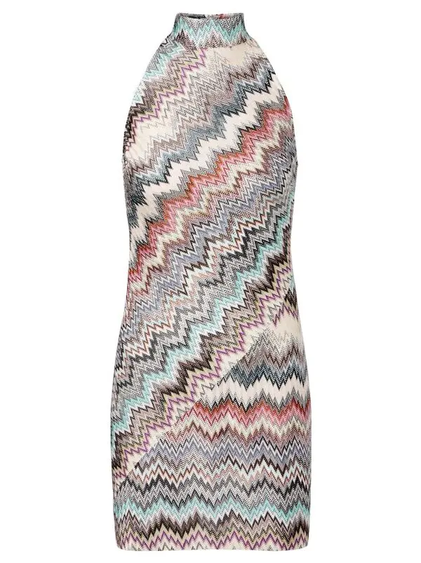 Missoni Zig Zag Embellished Lamé Minidress - Multicoloured