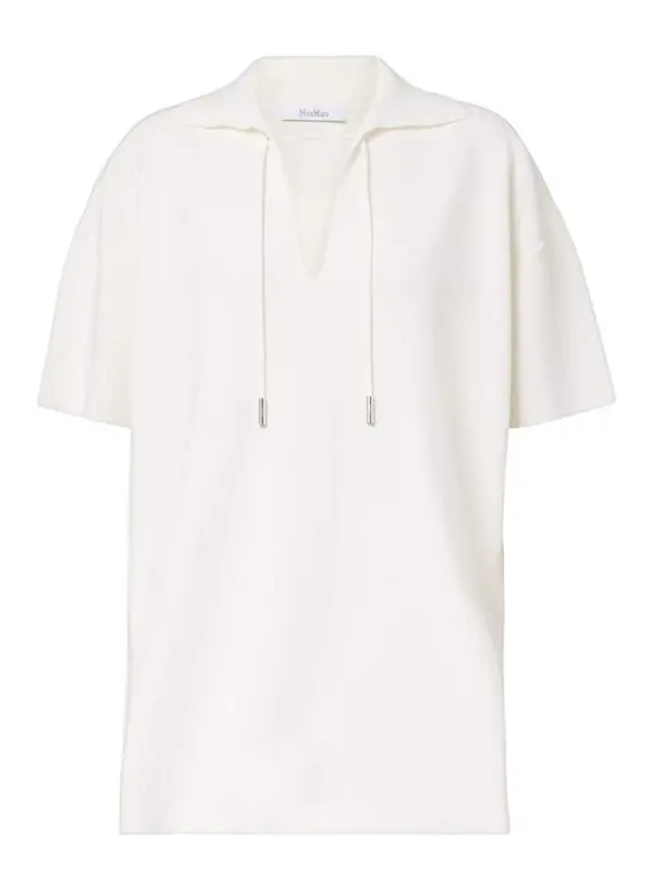 Max Mara Poltava Crêpe Top - White