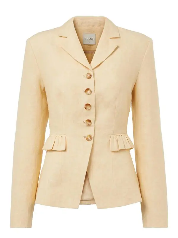 Posse Matilda Linen Jacket - Yellow