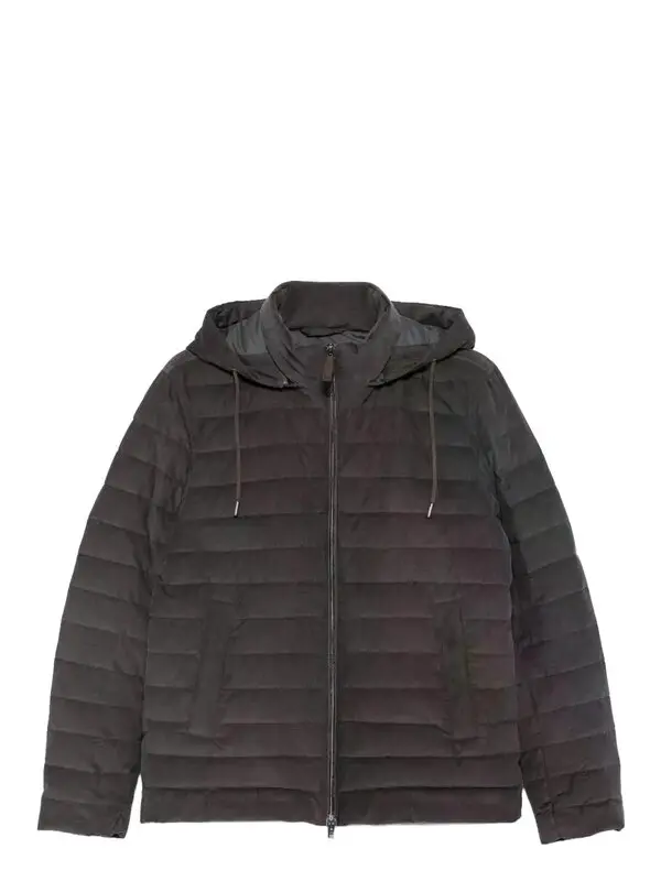 Herno Quilted Hooded Jacket - Grey