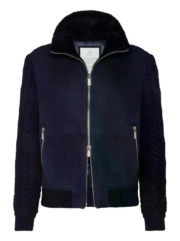 Brunello Cucinelli Zip-up Bomber Jacket - Blue
