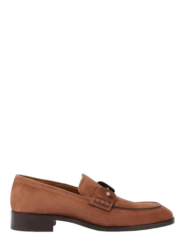 CHRISTIAN LOUBOUTIN Chambelimoc Leather Loafers - Brown