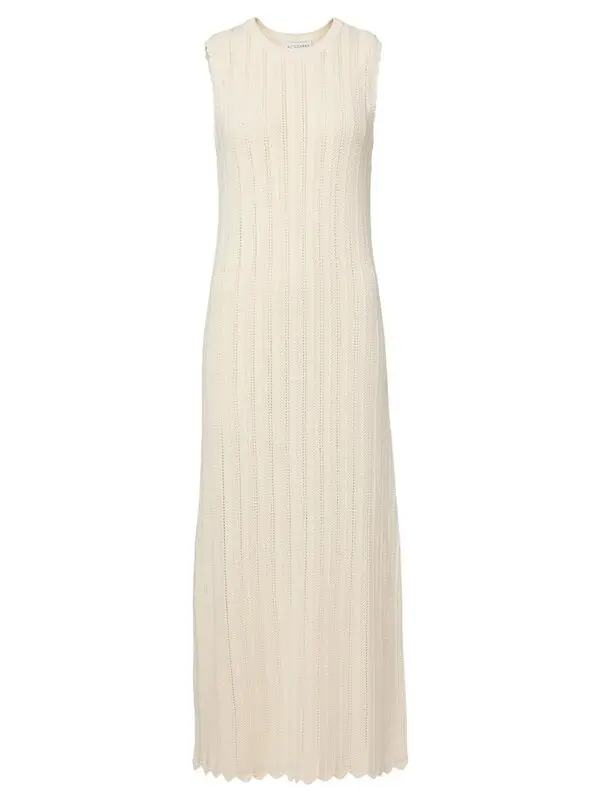 Altuzarra Sissi Open-knit Cotton Midi Dress - Beige
