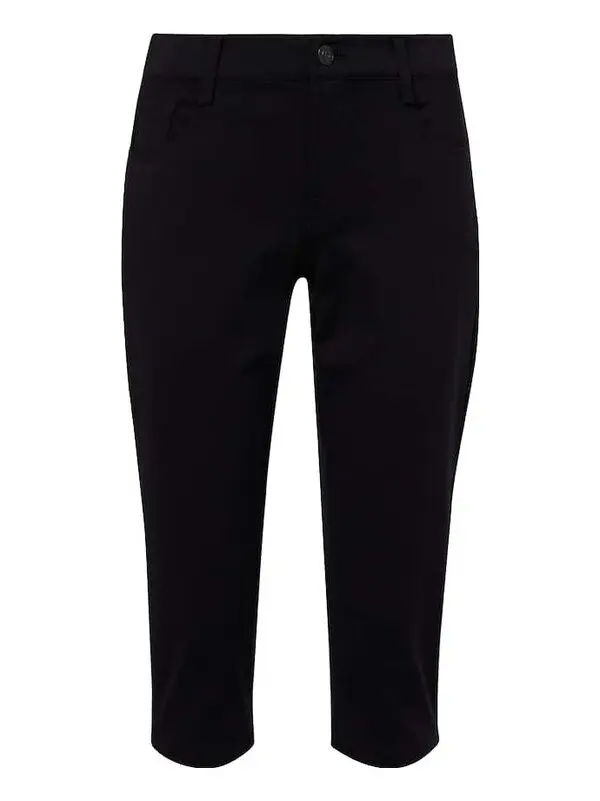 7 For All Mankind Capri Mid-rise Skinny Jeans - Black
