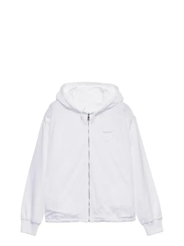 Prada Reversible Jersey Hoodie - White