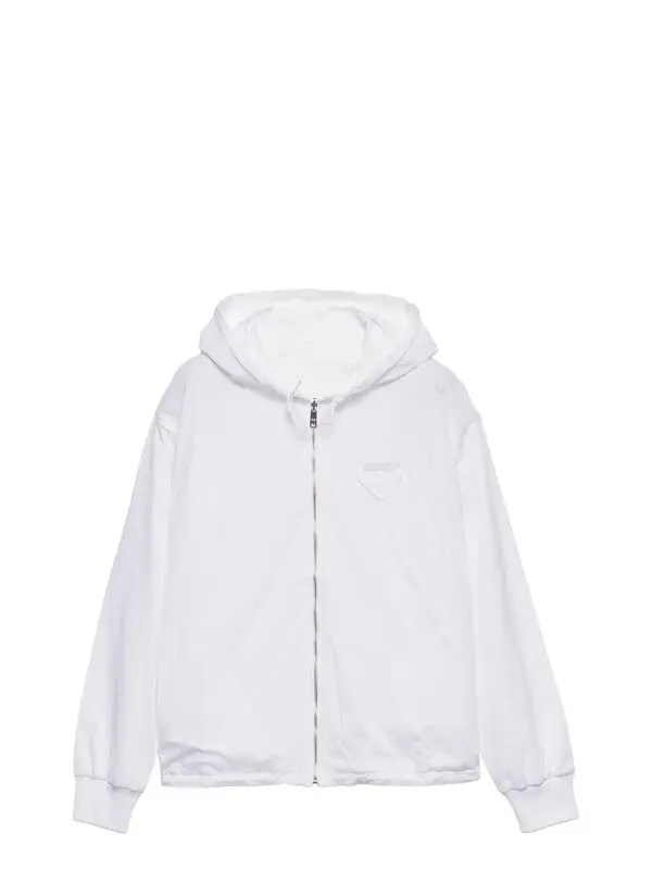 Prada Reversible Jersey Hoodie - White